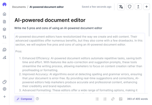 Smart AI-Powered Document Editor